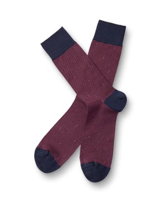 CHARLES TYRWHITT Socken mit Punkten - Dunkelrosa