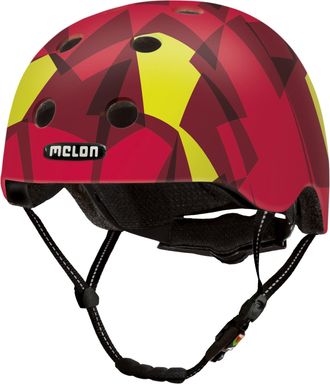 Melon &raquo;Ember&laquo; Leichter und Cooler Fahrradhelm f&uuml;r Damen, Herren und Kinder mit maximalem Schutz Gr&ouml;&szlig;e M-L (52-58cm) Rot Gelb Mosaik Bunt