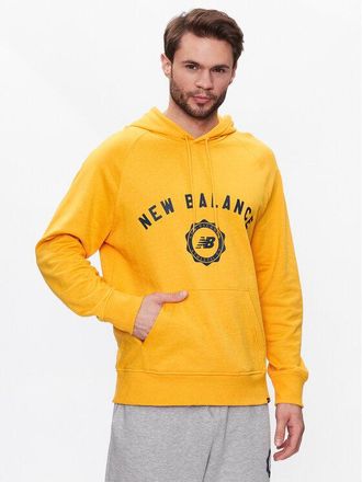 New Balance Sweatshirt Dukserica Sport Seasonal French Terry MT31901 Gelb Relaxed Fit