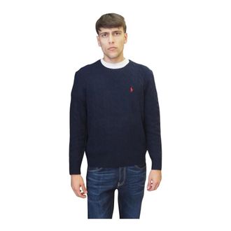 Ralph Lauren Zopfmuster-Pullover aus Wolle und Kaschmir - - Knitwear - Herren - Blau - M