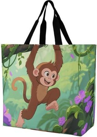 Generic Singe Rh&eacute;sus Sac &Agrave; Bandouli&egrave;re Imperm&eacute;able Sacs De Courses D&eacute;contract&eacute; Sac A Main Femme Pour Shopping Travail Voyage