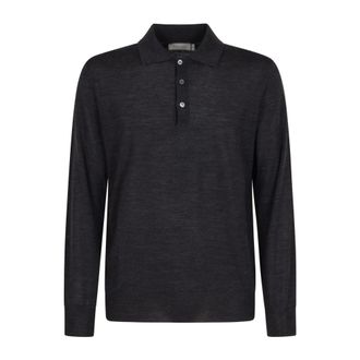 Canali Homme, Pulls, Noir, Taille: M Maille &agrave; col rond Punto Calado