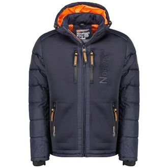 Geographical Norway Hommes Veste Matelassée Veste dhiver à Capuche - Doublé Chaud Anorak - Extérieur Ski Snowboard Veste A Capuche pour lhiver/Automne dans Bundle avec UD