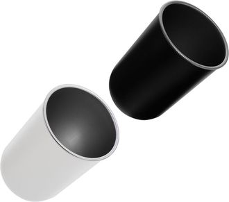 BESPORTBLE 2 St&uuml;ck Zahnputzbecher aus Edelstahl Doppelwandiger Mundwasserbecher 350ml Bpa Frei Wei&szlig; Schwarz Zahnb&uuml;rstenhalter f&uuml;r Badezimmer und Reisen