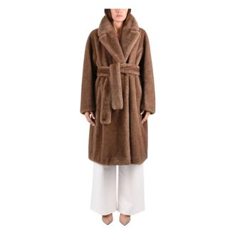 Max Mara Manteau ceintur&eacute; Miss - Femme - Manteaux - Beige - Taille: 38 FR