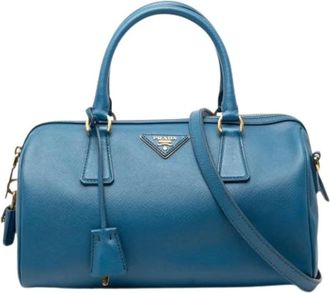 Prada Sacoche Saffiano Pre-owned - Femme - Pre-owned - Bleu - Taille: ONE Size