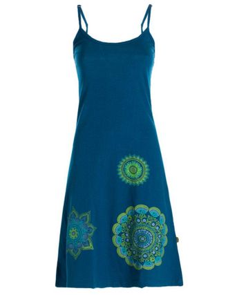 vishes Sommerkleid Damen Sommer-Kleider Mini-Kleid Jersey-Kleid Spagettitr&auml;ger-Kleid Goa, Hippie, Retro Style