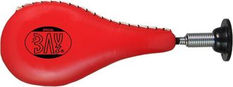 Bay Fun Wand-Schlagpolster mit Feder, ROT - Schlagkissen, Boxbirne, Speedball, Doppel Single Mitt, rot Wandboxkissen Wandboxpolster Boxpolster Wand Boxkis