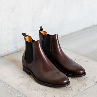 Bexley Alderton Gomme - Boots homme chocolat patiné