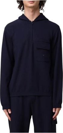 Emporio Armani Hoodie - - Sweatshirts & Hoodies - Herren - Blau - M