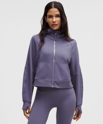 lululemon Scuba Oversized-Hoodie mit Rei&szlig;verschluss f&uuml;r Frauen - Gr&ouml;&szlig;e XL/2XL in Grape Mist/Silver