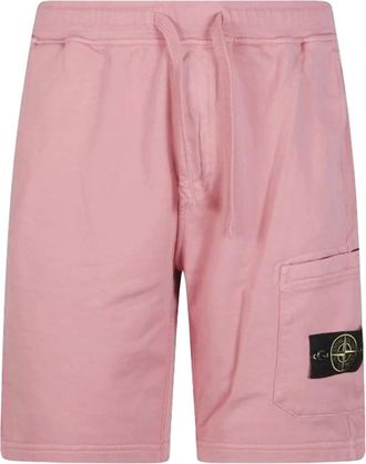 Stone Island Homme, Shorts, Rose, Taille: XL Cotton Fleece Shorts