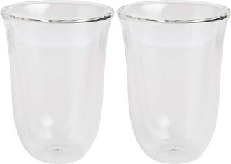 DeLonghi Delonghi 5513214611 Kaffeeglas Transparent 2 St&uuml;ck(E) 330 Ml - Kaffeegl&auml;ser (Transparent, Glas, 2 St&uuml;ck(E), Klar, 330 Ml, 117 Mm) (Packung mit 2)