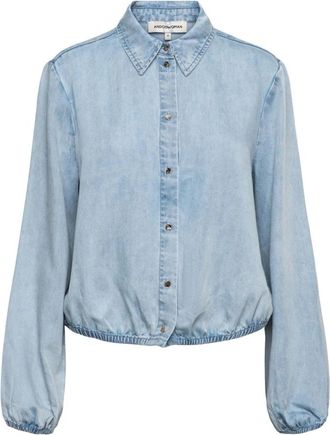&Co Woman Lyocell Bluse - - Blouses & Shirts - Damen - Blau - XS