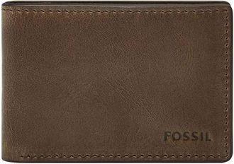 Fossil Derrick Herren Grau Leder Geldb&ouml;rse, ML4702147