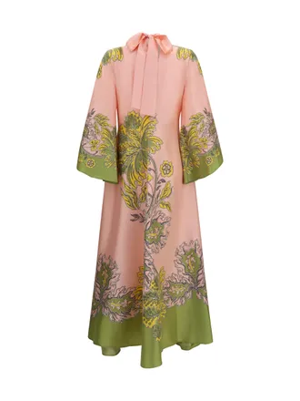 La DoubleJ Womens Magnifico Silk Dress Swathe Plac&eacute;e