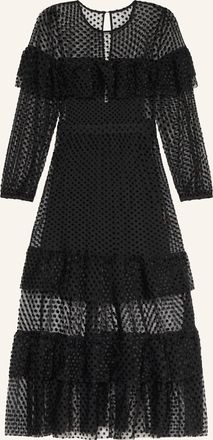BA&SH Ba&Sh Kleid Rita Aus Mesh Mit Volants schwarz
