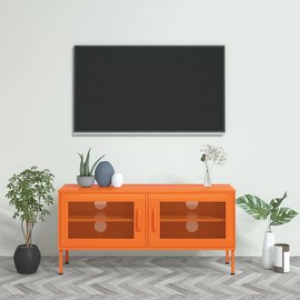vidaXL TV-Schrank Orange 105x35x50 cm Stahl - Vidaxl