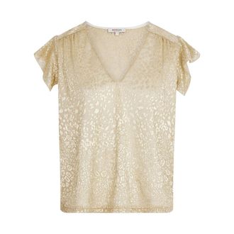 Morgan 252-dsofia Damen Kurzarm-T-Shirt, Gold, S