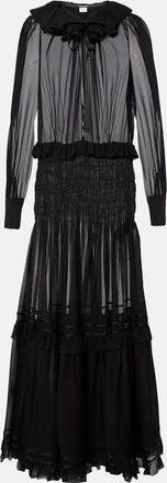 Saint Laurent Robe longue en soie