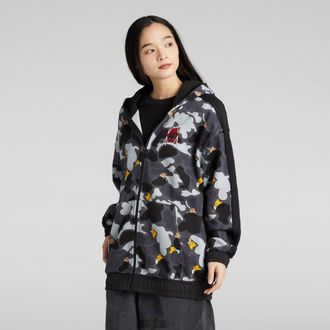 Puma Hoodie zipp&eacute; &agrave; motif NEKOSAN x HOOPS DYLAN Unisexe, V&ecirc;tements, Noir, M