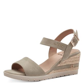 s.Oliver Damen Sandalen mit Keilabsatz Sommer, Grün (Pistachio), 40 EU
