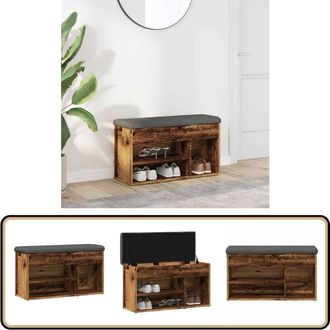 vidaXL Vidaxl - Schuhbank Altholz-Optik 82x32x45,5 cm Holzwerkstoff