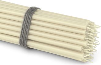 NKlaus 50x Altarkerzen Weiß 16 cm Dünne Paraffinkerzen rußfrei & tropffrei Lange Brenndauer Kirchenkerzen für Altar, Liturgie & Gedenken 36117