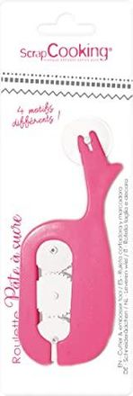 ScrapCooking 5118 Roulette für Zuckerpaste, Kunststoff ABS Mehrfarbig 18 x 6,8 x 1 cm