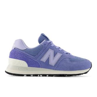 New Balance Damen 574 in Blau/Wei&szlig;, Wildleder/Mesh, Gr&ouml;&szlig;e 36.5
