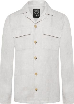 van Laack Overshirt aus Leinen mit Pattentaschen in
