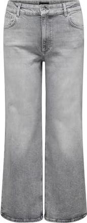 Only Carmakoma Carjuicy Hw Wide Leg Rea707 DNM, Gris Denim, 48W / 32L Femmes