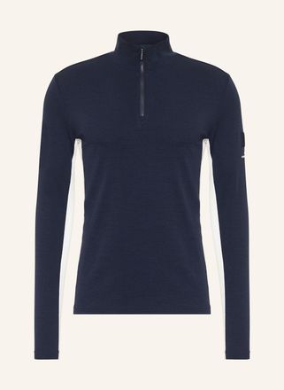 We Norwegians Piqu&eacute;-Midlayer Voss Aus Merinowolle blau