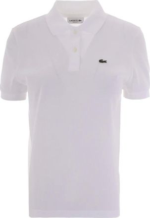 Lacoste Femme, Tops, Blanc, Taille: 32 FR Polo Souple en Petit Piqu&eacute;