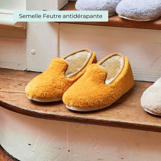 Chausse Mouton Charentaises CARESSE - Jaune - Taille