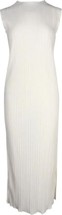 Anine Bing robe mi-longue à design plissé - Blanc