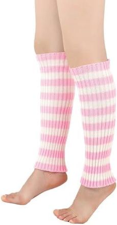 Generic V&ecirc;tements de cyclisme motif hiver fil tricot&eacute; chaud bottes guards pieds pile chaussettes chaussures chauffantes batterie, Rose, taille unique