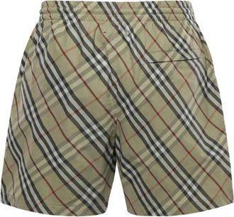 Burberry Check Pattern Swim Shorts - Beige