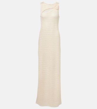 Same Swim Robe longue en crochet à fleurs