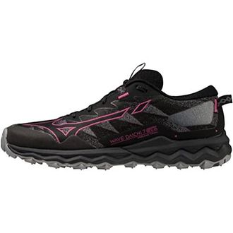 Mizuno Chaussures de Trail Wave Daichi 7 GTX Unisexes, Abat-Jour Silencieux Fedora Noir Fuchsia, 36.5 EU