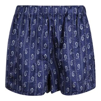 Tory Burch Bedruckte Seidenmischungs-Shorts - - Shorts - Damen - Blau - M