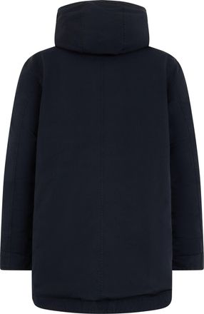 Stone Island Hooded Down-Filled Parka Down Jacket - Navy