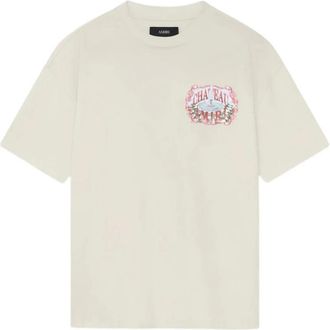 Amiri Homme, Tops, Beige, Taille: XL T-shirt &agrave; col rond avec imprim&eacute; graphique
