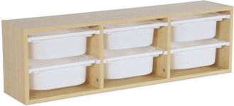 Sweeek Sweeek - Aufbewahrungsmöbel für Kinder, 6 Kunststoffbehälter