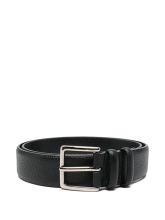 Orciani ceinture en cuir textur&eacute; - Noir