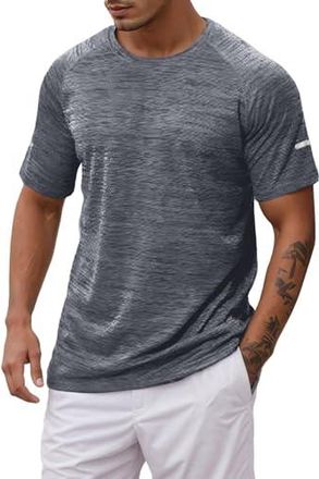 Generic T-shirts pour hommes en coton col rond l&eacute;ger haut loisirs confortable respirant extensible dans de nombreuses couleurs hommes t-shirts d&eacute;t&eacute; basiques t