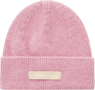 Zwillingsherz Damen Beanie Strickm&uuml;tze, Warme Winterm&uuml;tze mit Moin Patch, Modisches Accessoire f&uuml;r Fr&uuml;hling, Herbst und Winter (Rosa)