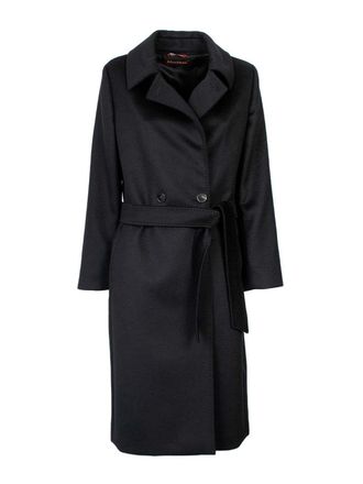 Max Mara Kurzer Mantel - Schwarz