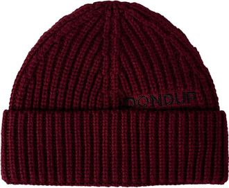 Dondup Homme, Accessoires, Rouge, Taille: ONE Size Ribbed Knit Beanie