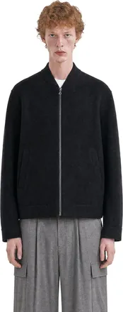 Harris Wharf London Boiled Wool Bomber Jacket